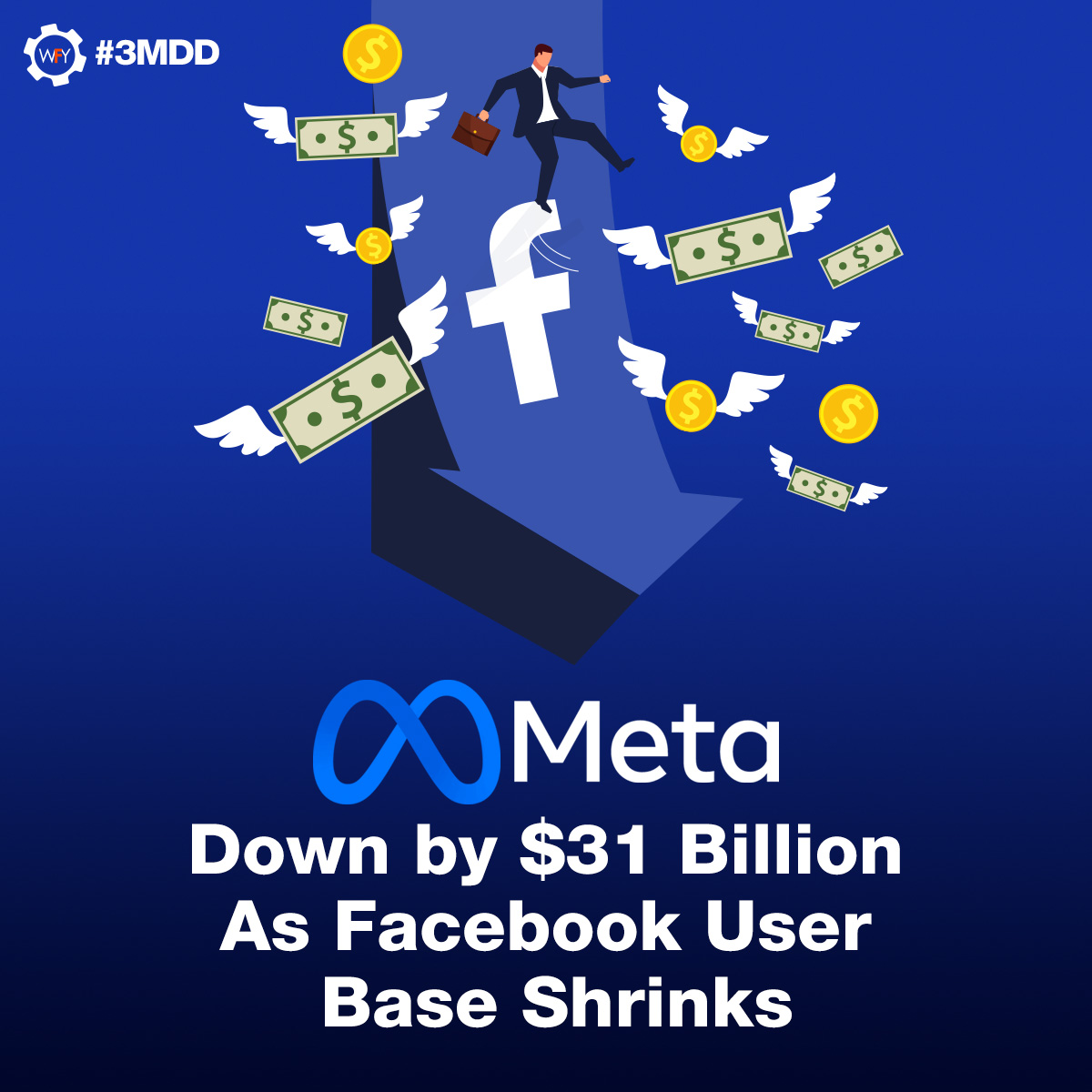 Meta Down by $31 Billion As Facebook User Base Shrinks